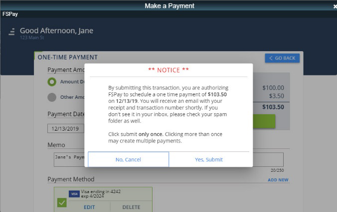 How to Make a One-Time Payment - FSPay 3.0