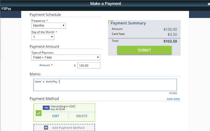 How to Make a One-Time Payment - FSPay 3.0