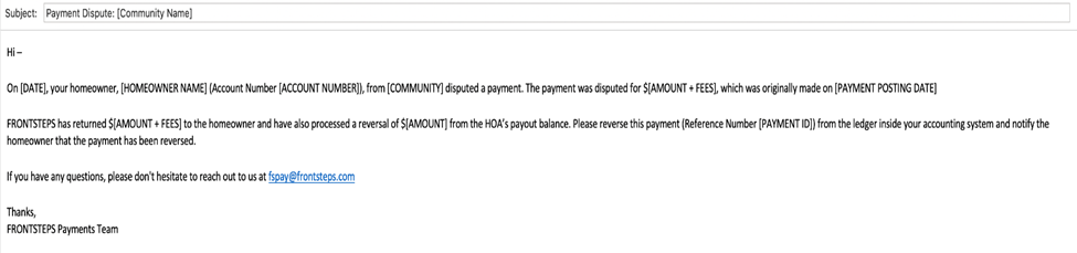 Automated Dispute Handling Process for FSPAY 3.0