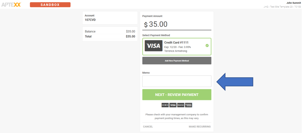 Resident- How to Make a Payment