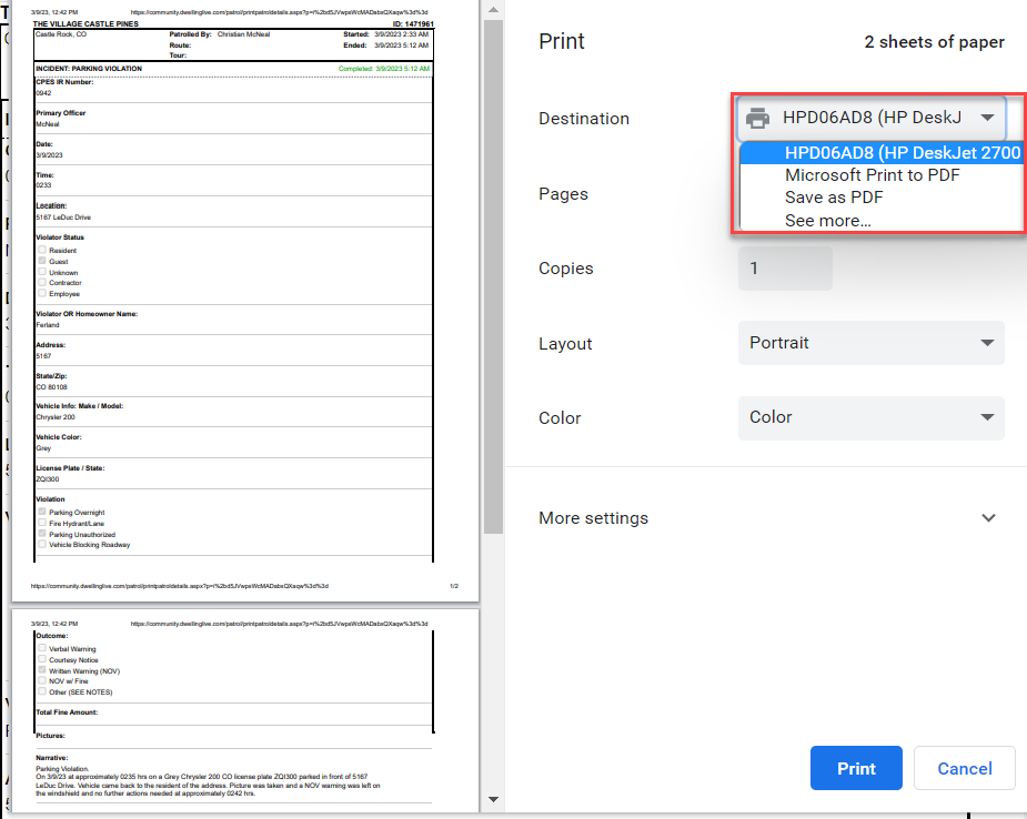Mobile Patrol- Data Export Options