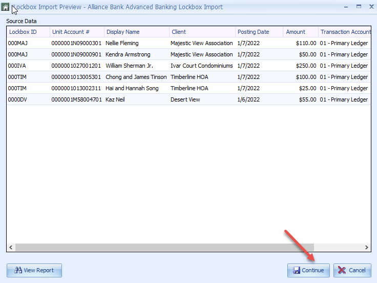 Manual Import of Lockbox Files