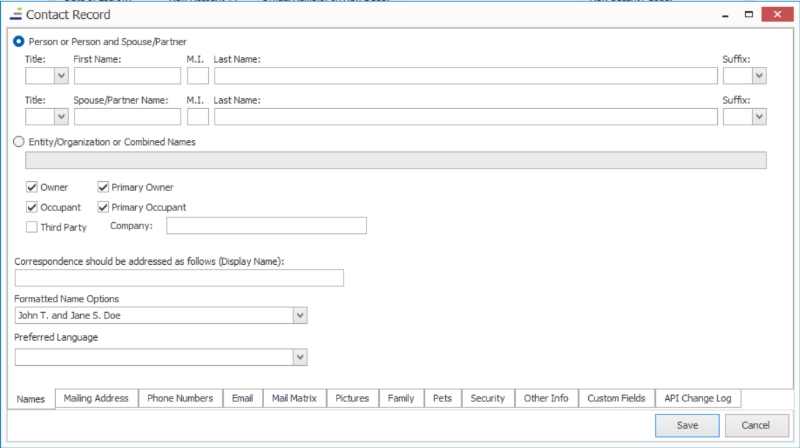 Change of Owner Wizard