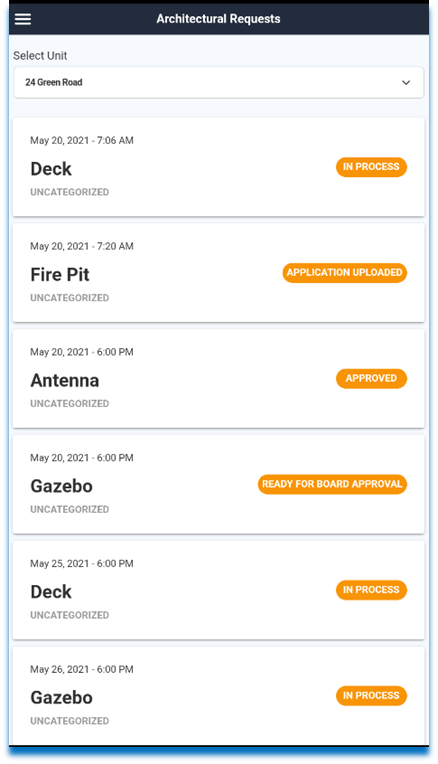 Resident- Architectural Change Request Guide - Mobile App