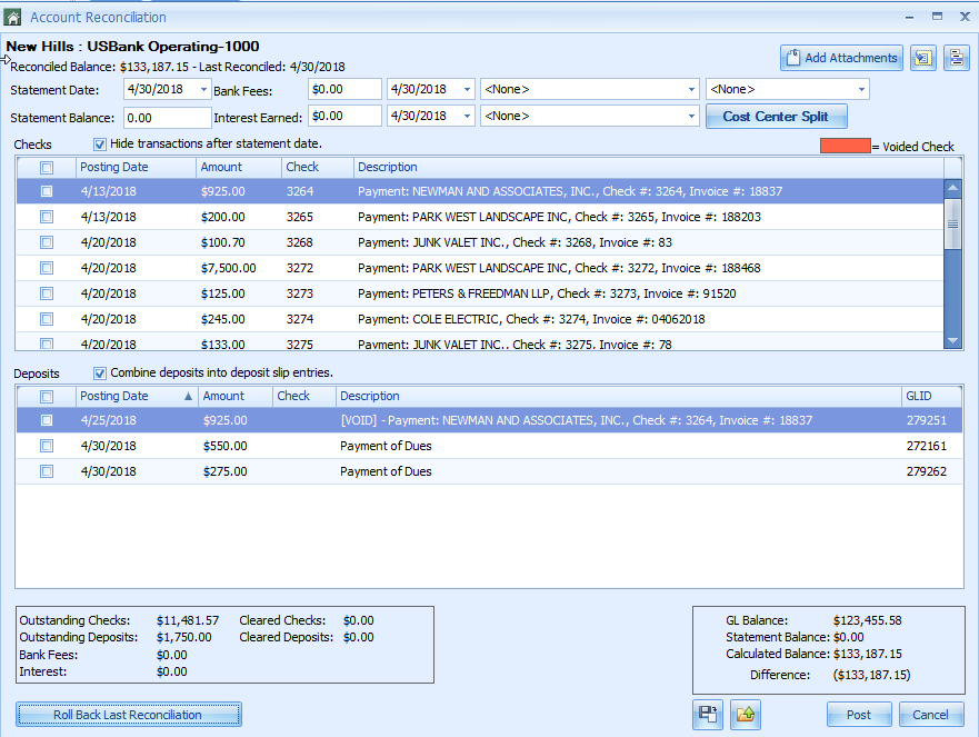 Bank Reconciliations