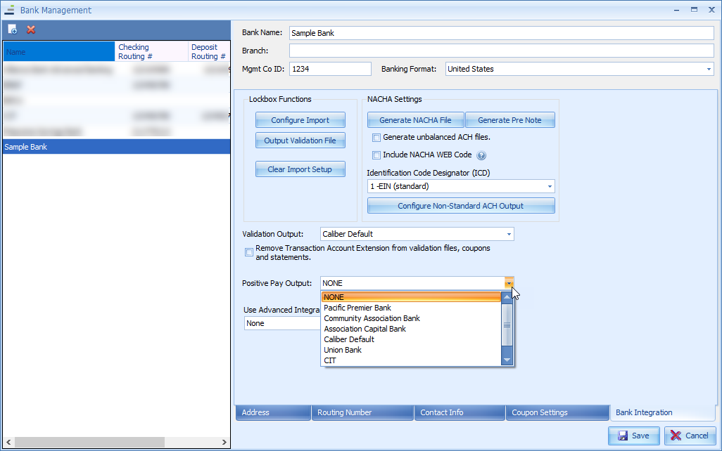 Manual Positive Pay Files