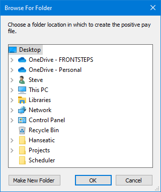 Manual Positive Pay Files