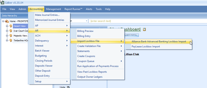 Manual Import of Lockbox File