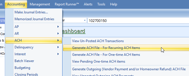 ACH for Accounts Receivable (Owner Payments)