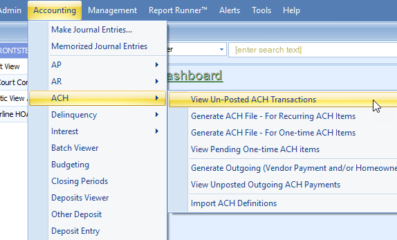 ACH for Accounts Receivable (Owner Payments)