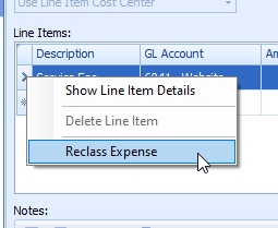 Reclassifying an Expense on a Paid Invoice