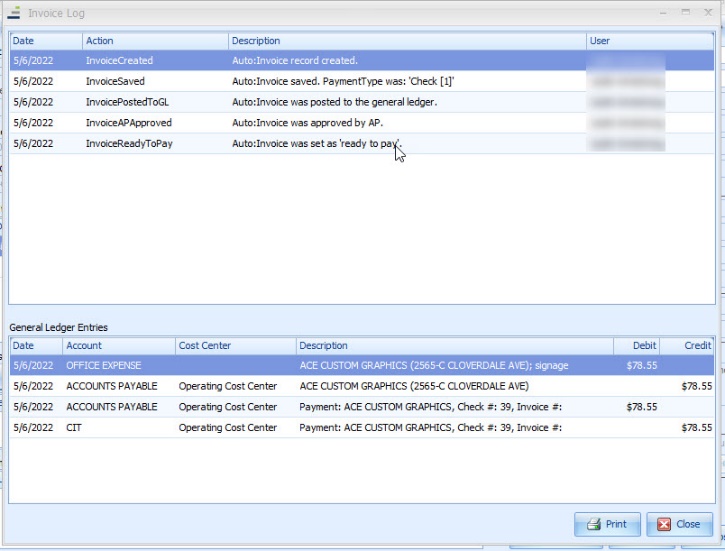 Reclassifying an Expense on a Paid Invoice