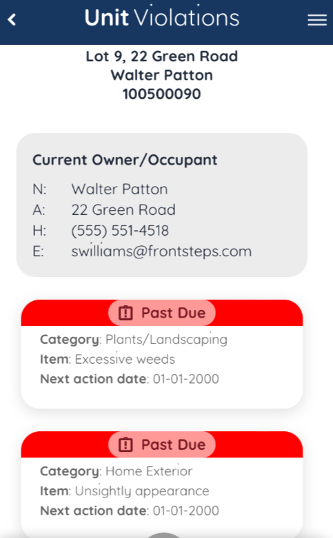 How to View, Update or Add a Violation