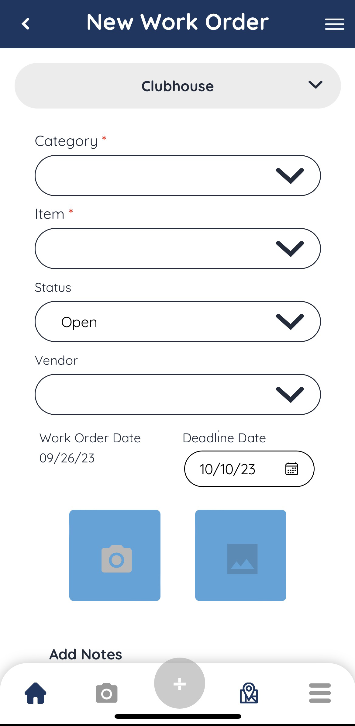 How to View and Add a Work Order for Common Areas or Ad-hoc