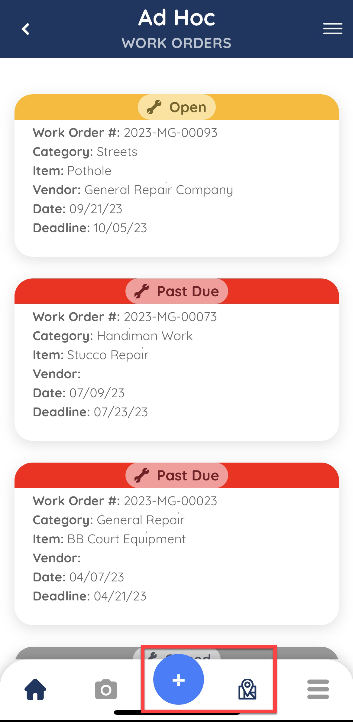 How to View and Add a Work Order for Common Areas or Ad-hoc