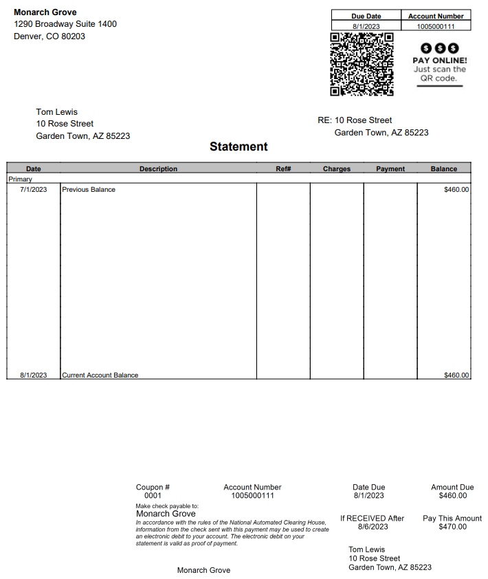 Setup QR Code for In-House Statements or Coupons