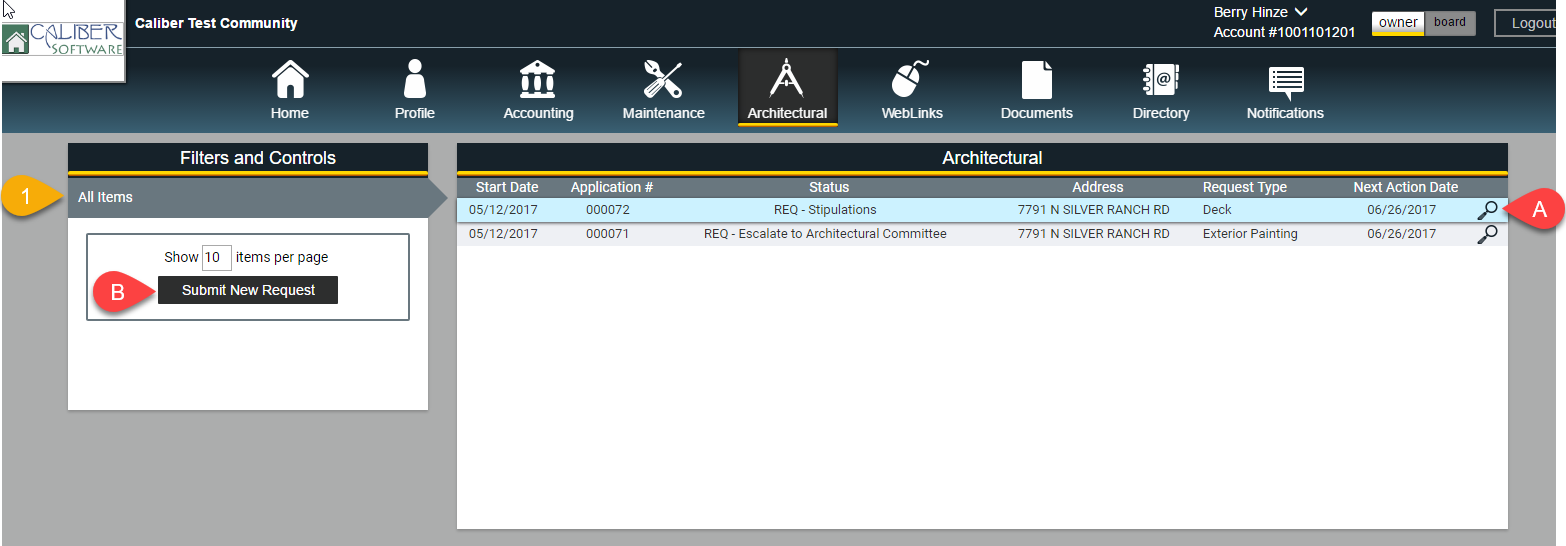 Owner Guide to the Caliber Portal