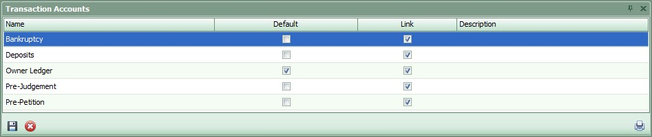 Transaction Accounts (Ledgers)