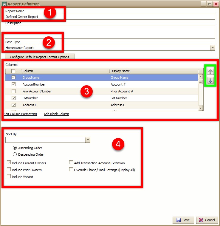 Defined (Custom) Reports