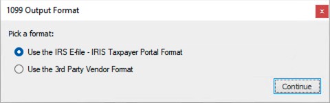 1099 IRS IRIS Export Format