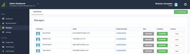 Admin - Adding a Manager and Administrator