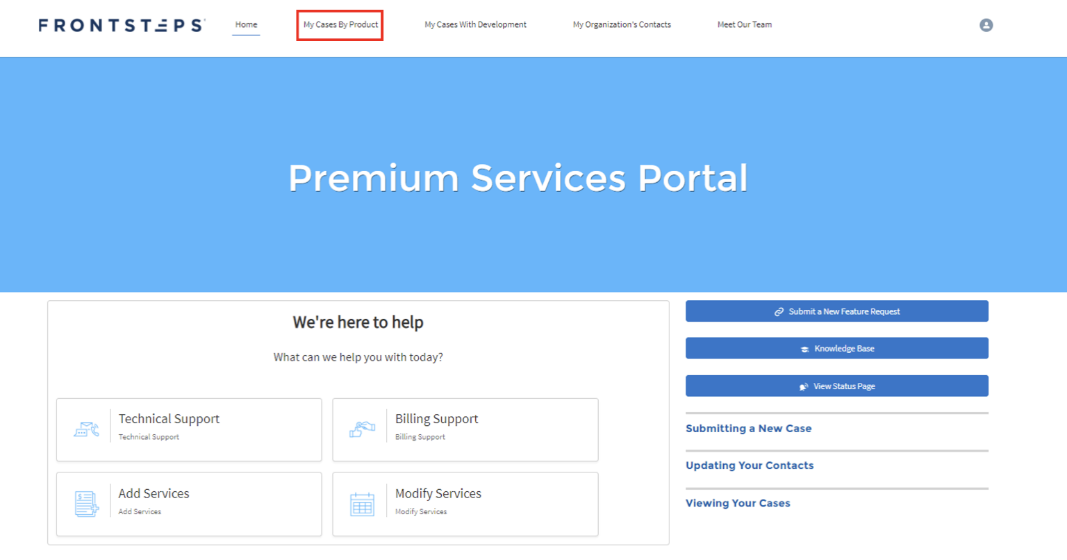 Premium Portal - Viewing Your Cases