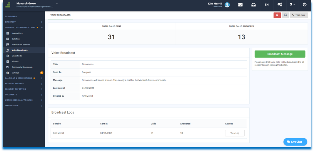 Using Voice Broadcasting