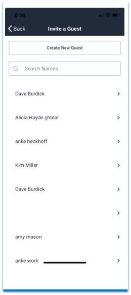 Resident-FRONTSTEPS Mobile App Visitor Management-Manage Guests