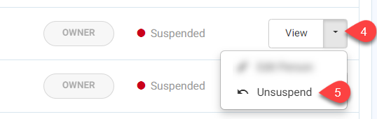 Manager- How to Unsuspend a User