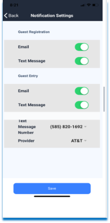 Resident-FRONTSTEPS Mobile App Visitor Management-Settings