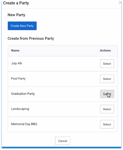 Resident-FRONTSTEPS Community- Visitor Management-Create Parties
