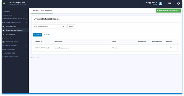 Resident: How to create an Architectural Request