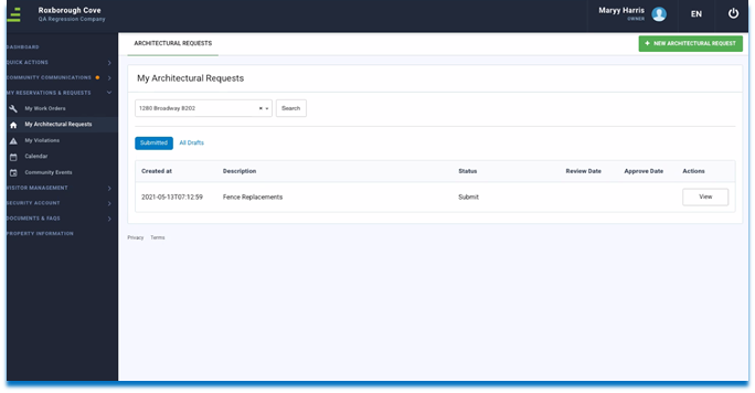 Resident: How to create an Architectural Request