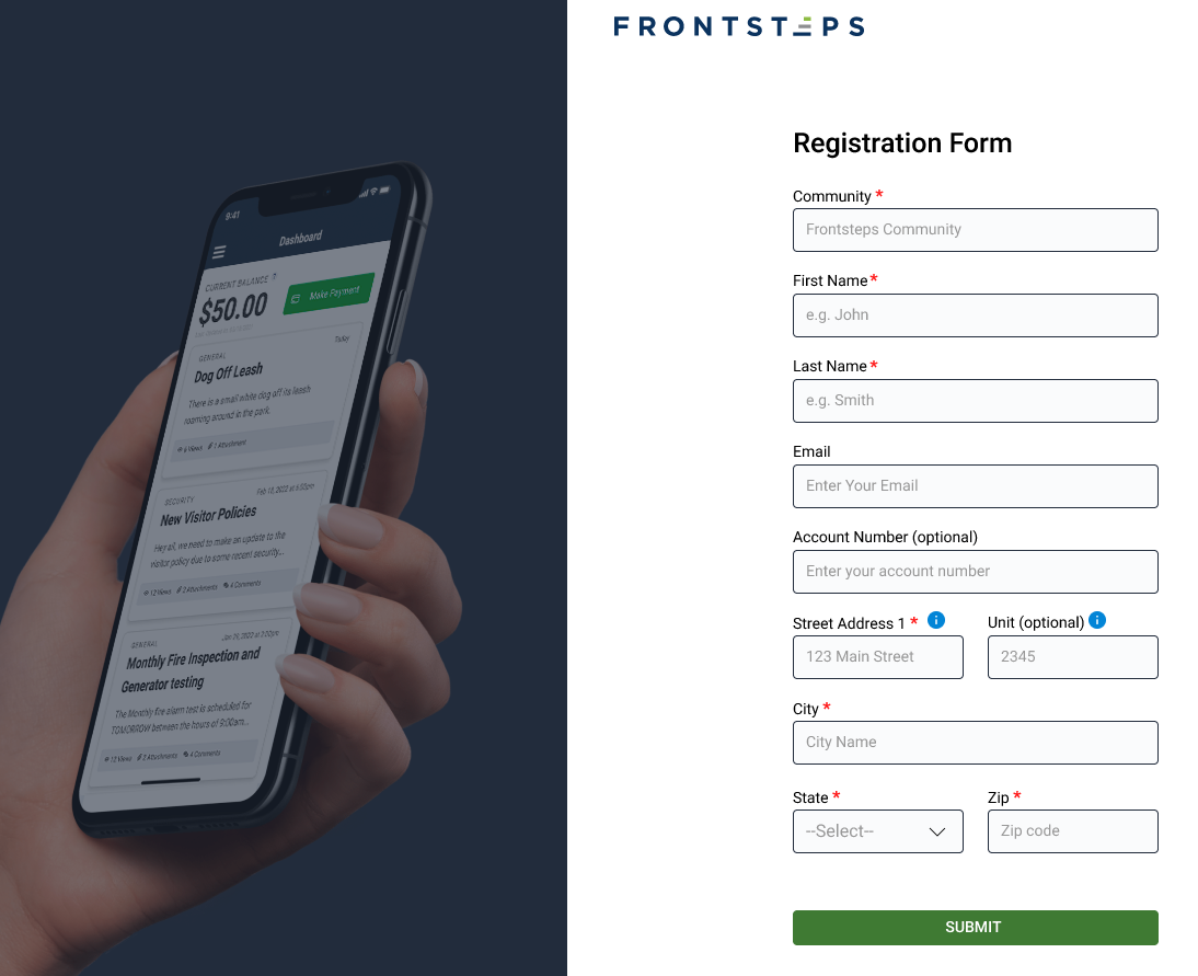 Resident- Self Registration Process