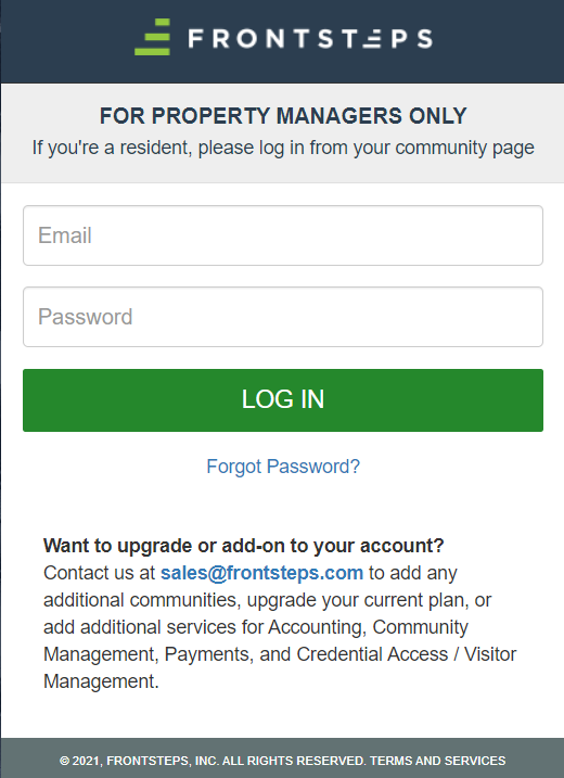 Admin/Manager- Login Password