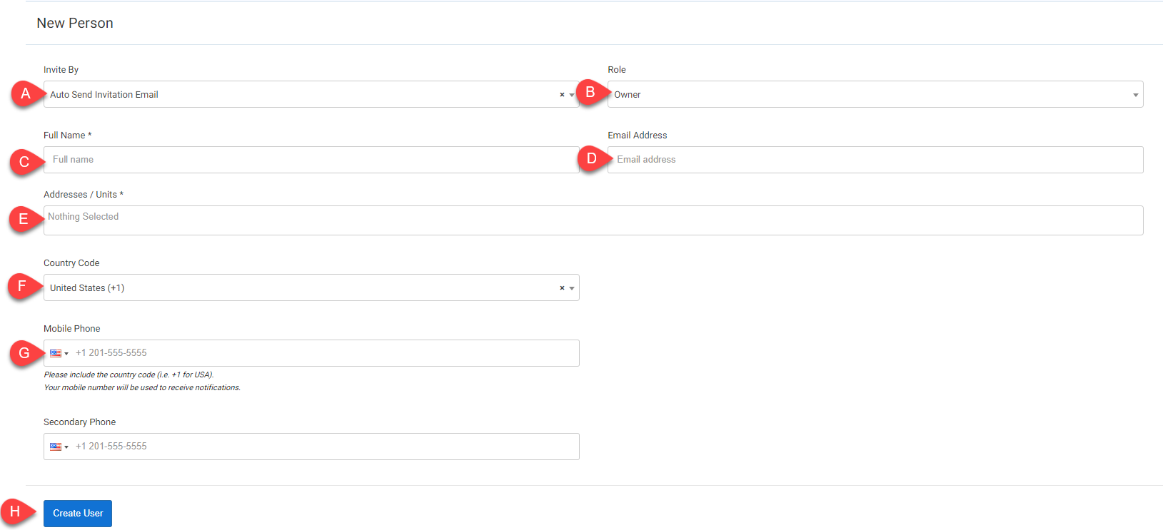Managers/Admin- Adding a User