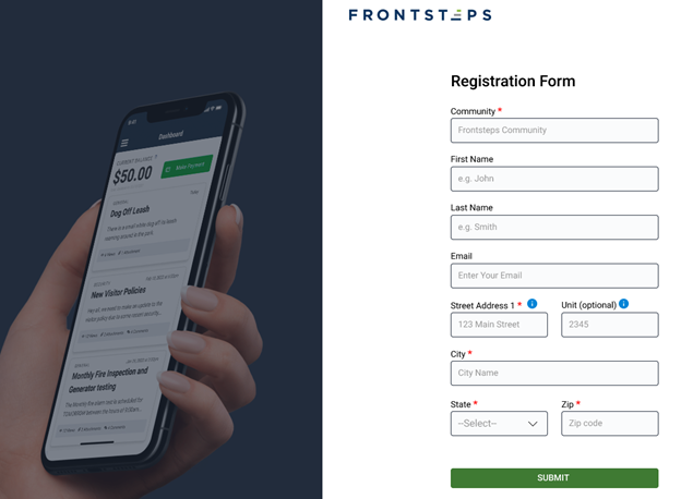 Resident- Self Registration Process