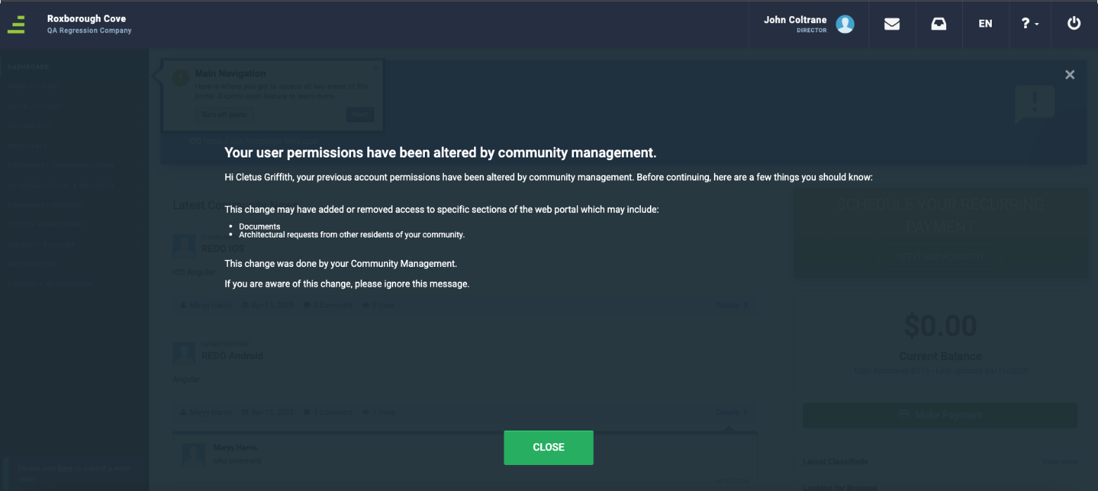 FRONTSTEPS Community & Caliber- Premium Sync
