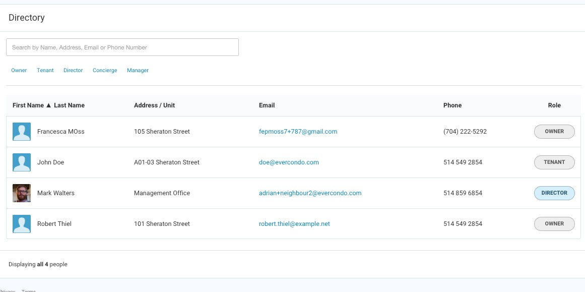 Manager - User Directory