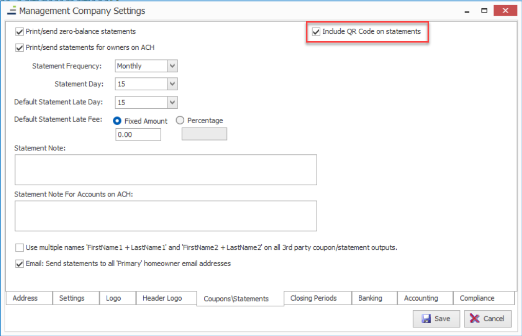 Setup QR Code on Statements & Coupons with our Preferred Print partners