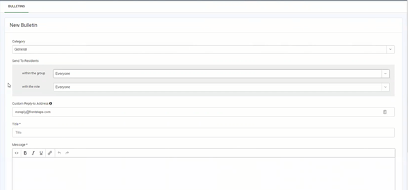 Manager - Creating a Bulletin