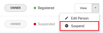 Manager - Suspending/Deleting an Account