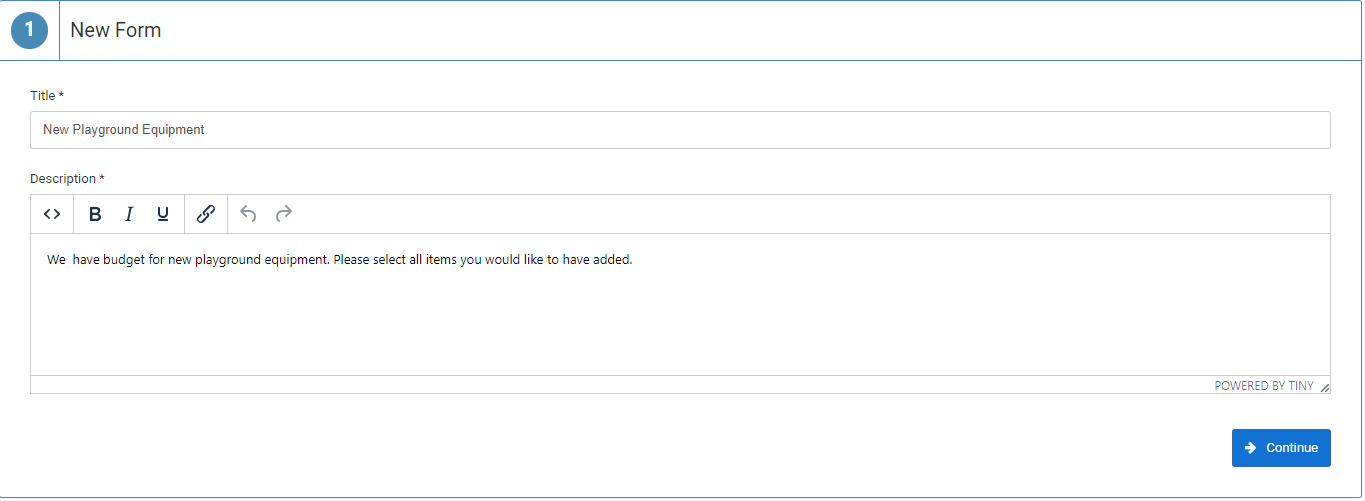 Manager - Creating an eForm