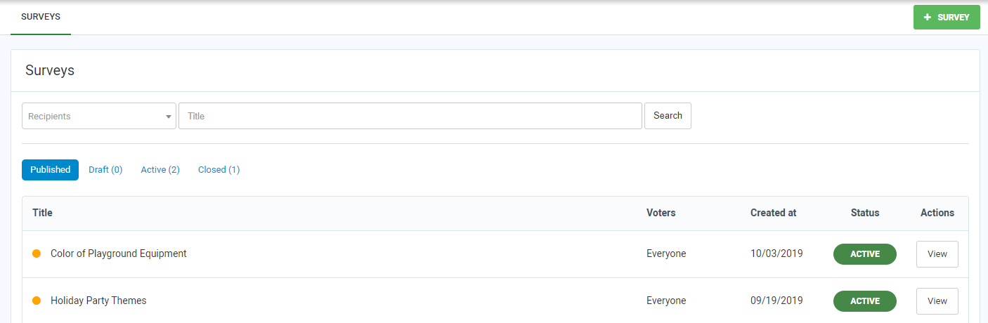 Manager - Creating and Managing Surveys