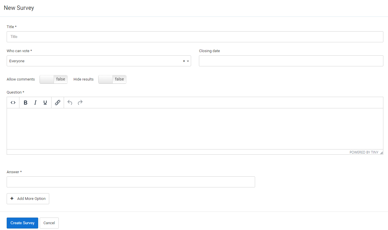 Manager - Creating and Managing Surveys