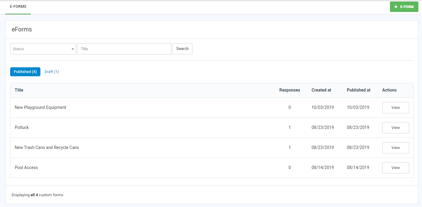 Manager - Creating an eForm