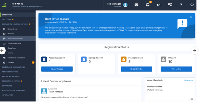 Manager - Notification Banner