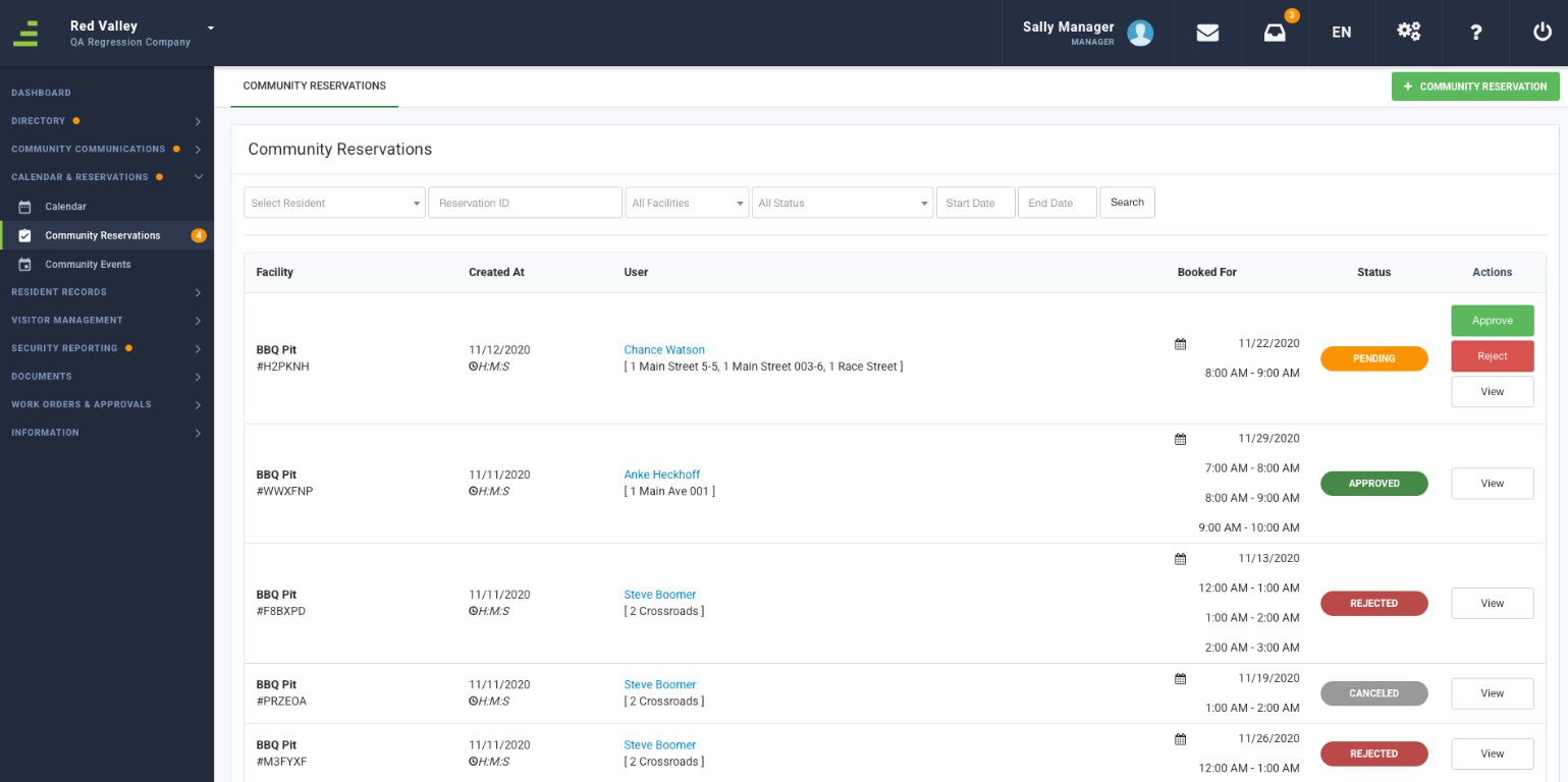 Manager - Facility Reservations Social Distancing Feature