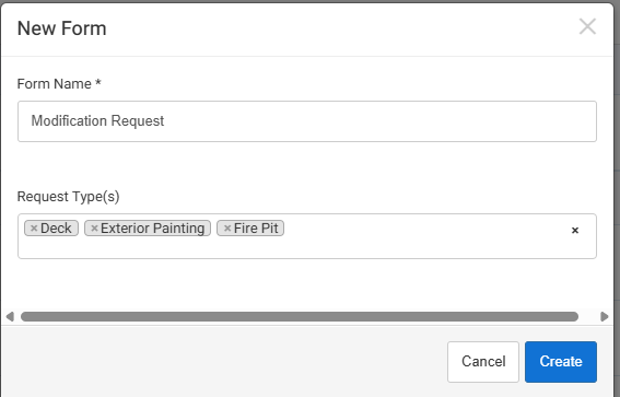 Creating Global Architectural Request Forms