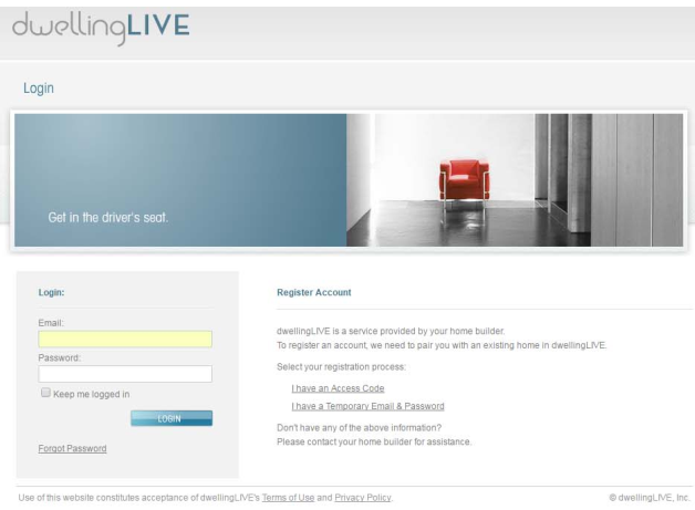 Homeowner - dwellingLIVE Site Overview